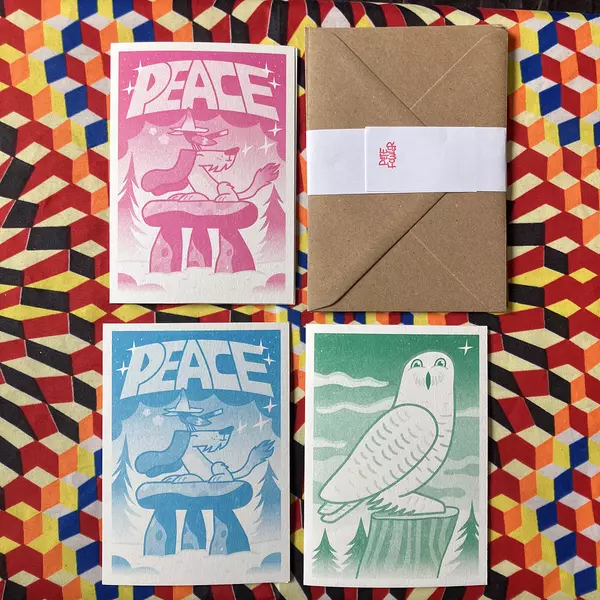 Pete Fowler festive card set 2025 - Pete Fowler Shop