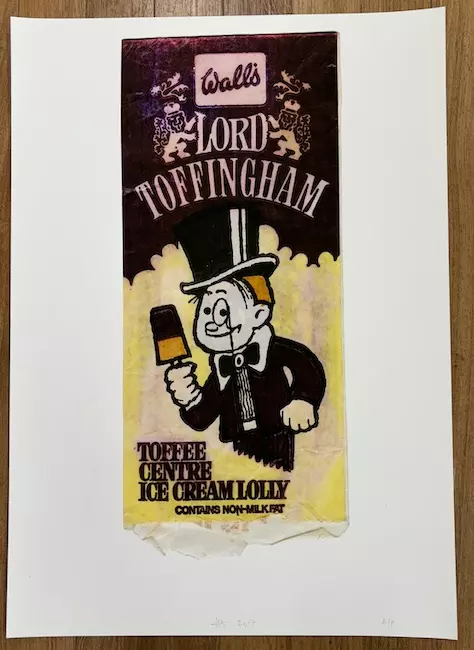 Lord Toffingham Lolly Wrapper A3 Giclee - Trunk Records