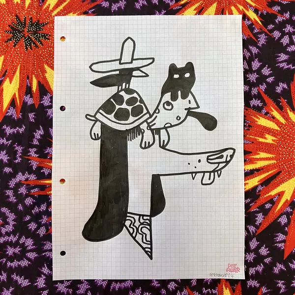 Pets on Head drawing - Pete Fowler Shop