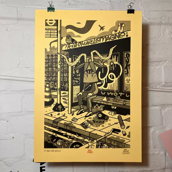 E2 Bus Stop 2024 V3 Yellow - Pete Fowler Shop